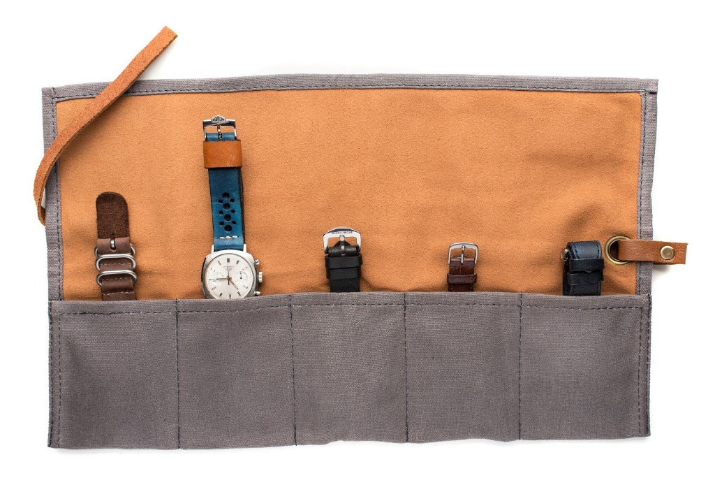 Monochrome - Canvas Watch Roll - Grey – Monochrome Shop